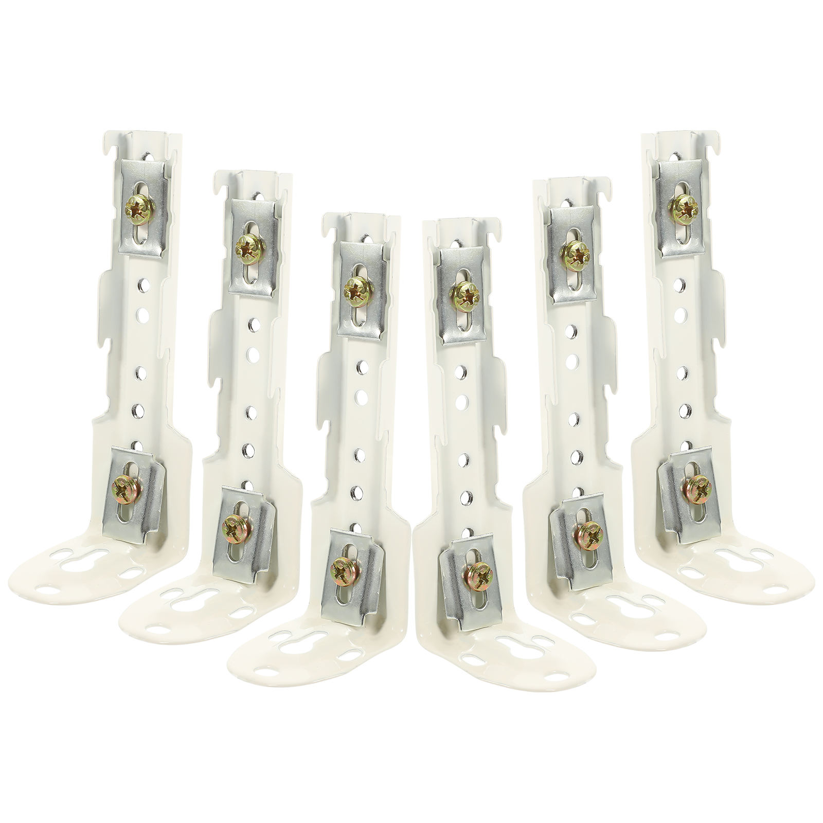 Hemobllo 6Pcs White Metal Curtain Track Mounting Code Brackets for Home ...