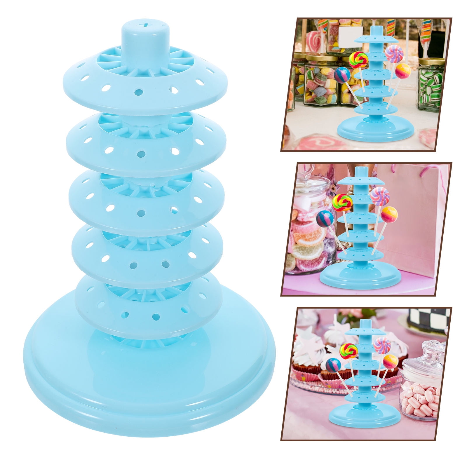 Hemobllo Delicate Lollipop Holder Round Cake Pop Holder PP Material ...