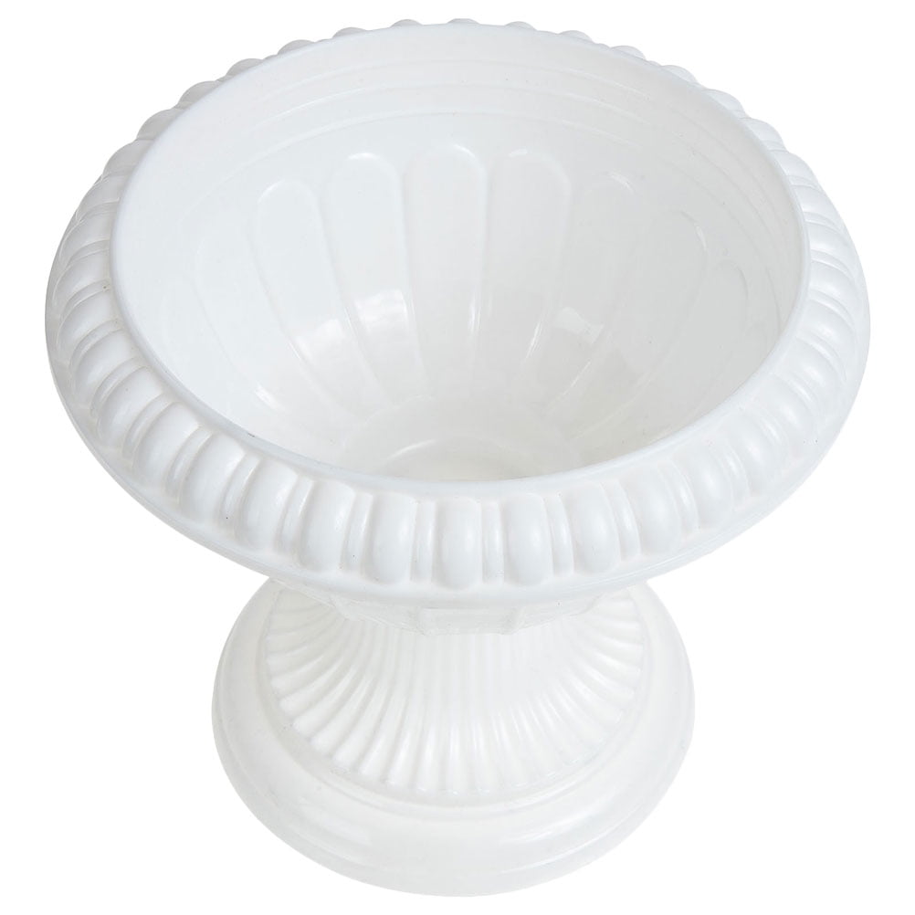 Hemobllo Vintage White Plastic Roman Style Planter for Garden Patio ...