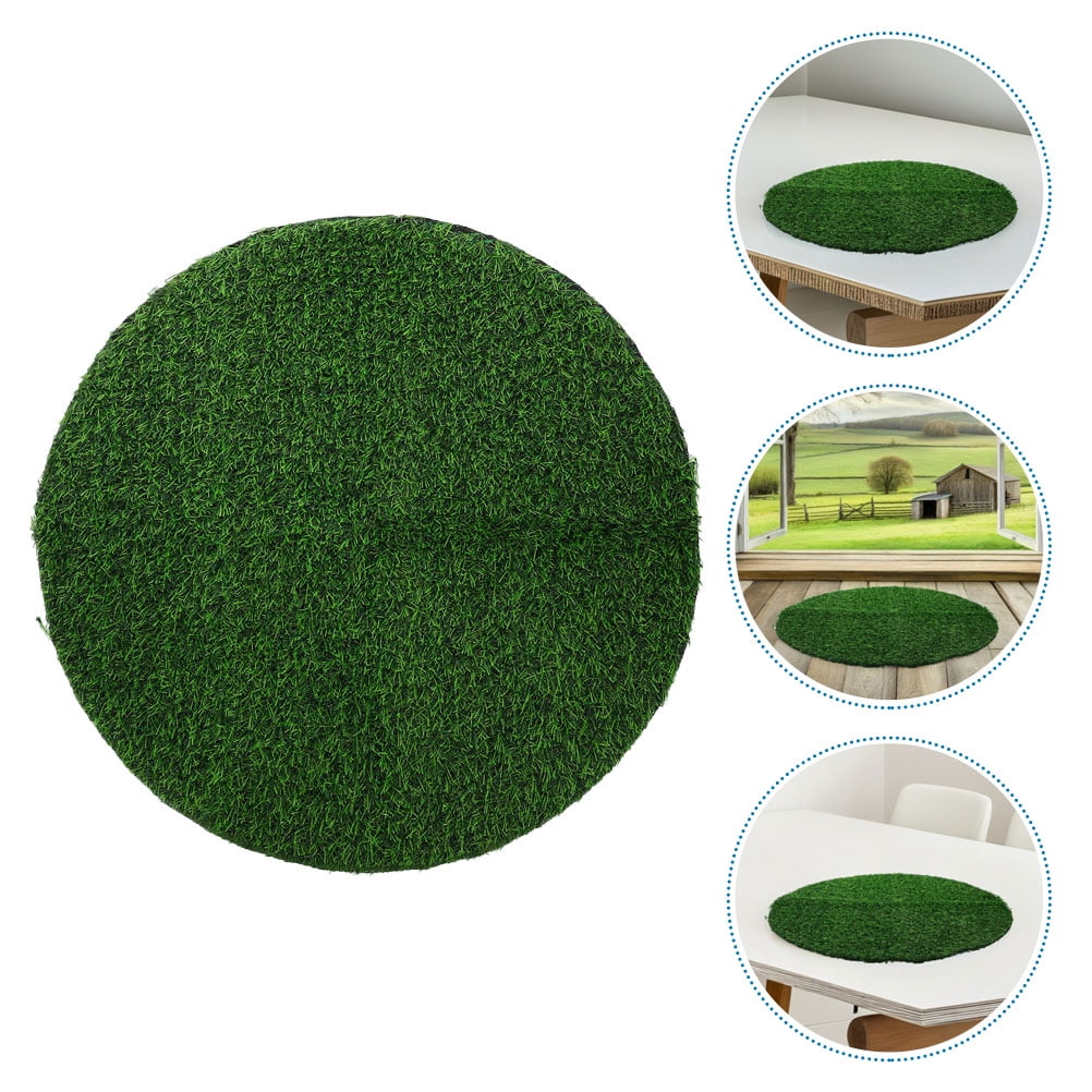 Hemobllo Holiday Event Table Mat With Green Grass Table Covers Dining ...