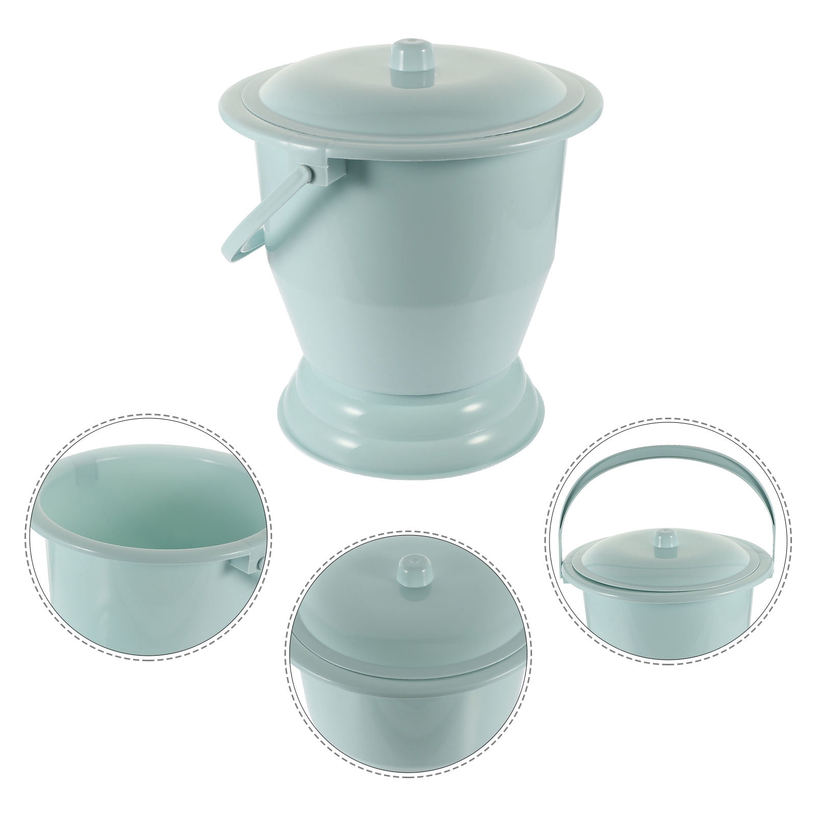Hemobllo Plastic Potty Pot Urine Pot for Elders Sky-blue Portable Home ...
