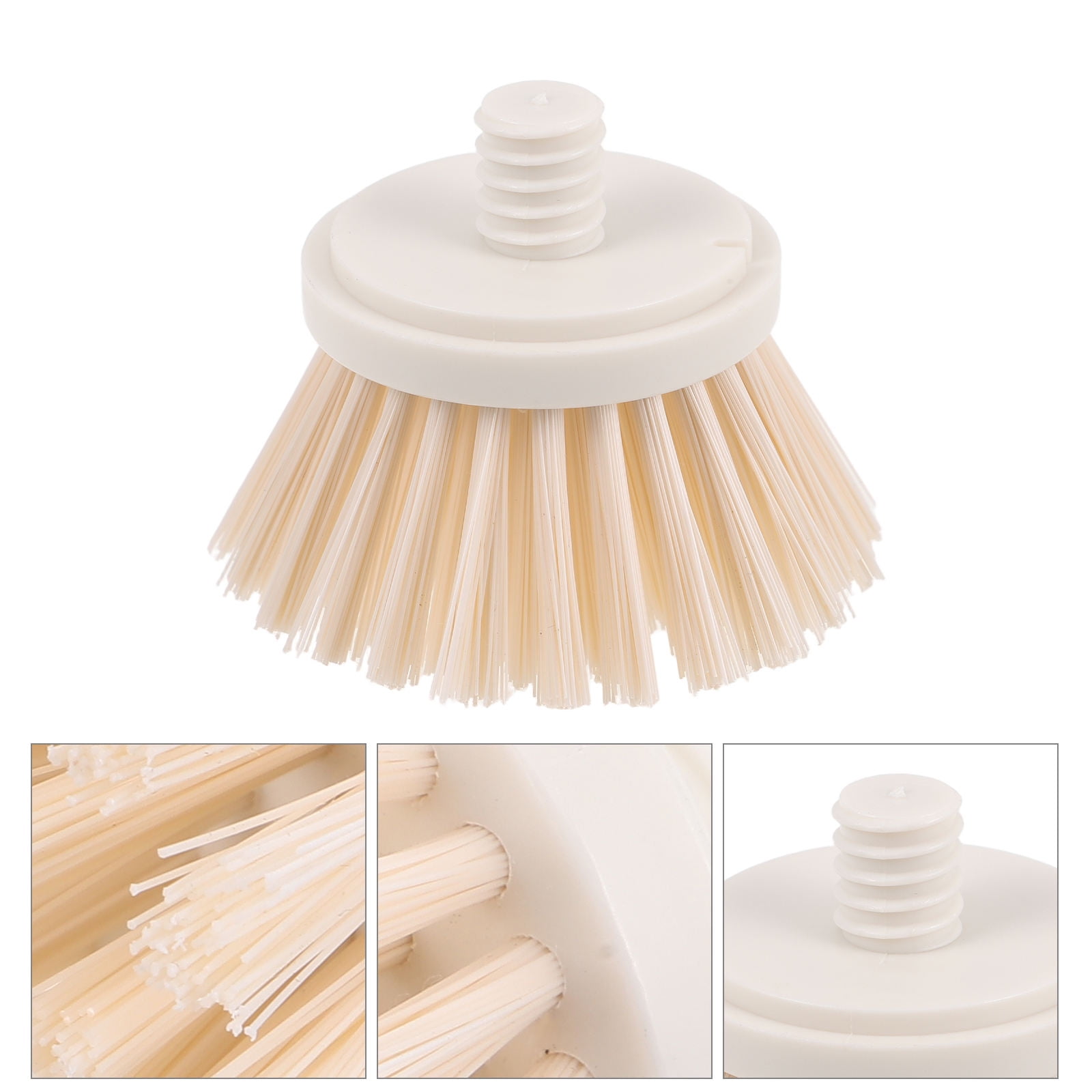 Hemobllo Pot Cleaning Brush for Kitchen Utensils Plastic Beige 1Set ...