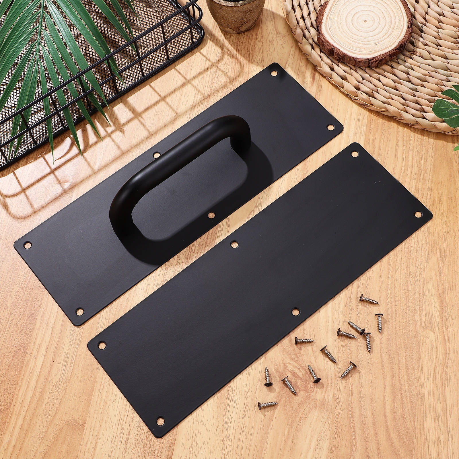 Hemobllo Commercial Handle For Door Stainless Steel 304 Black 1 Set ...