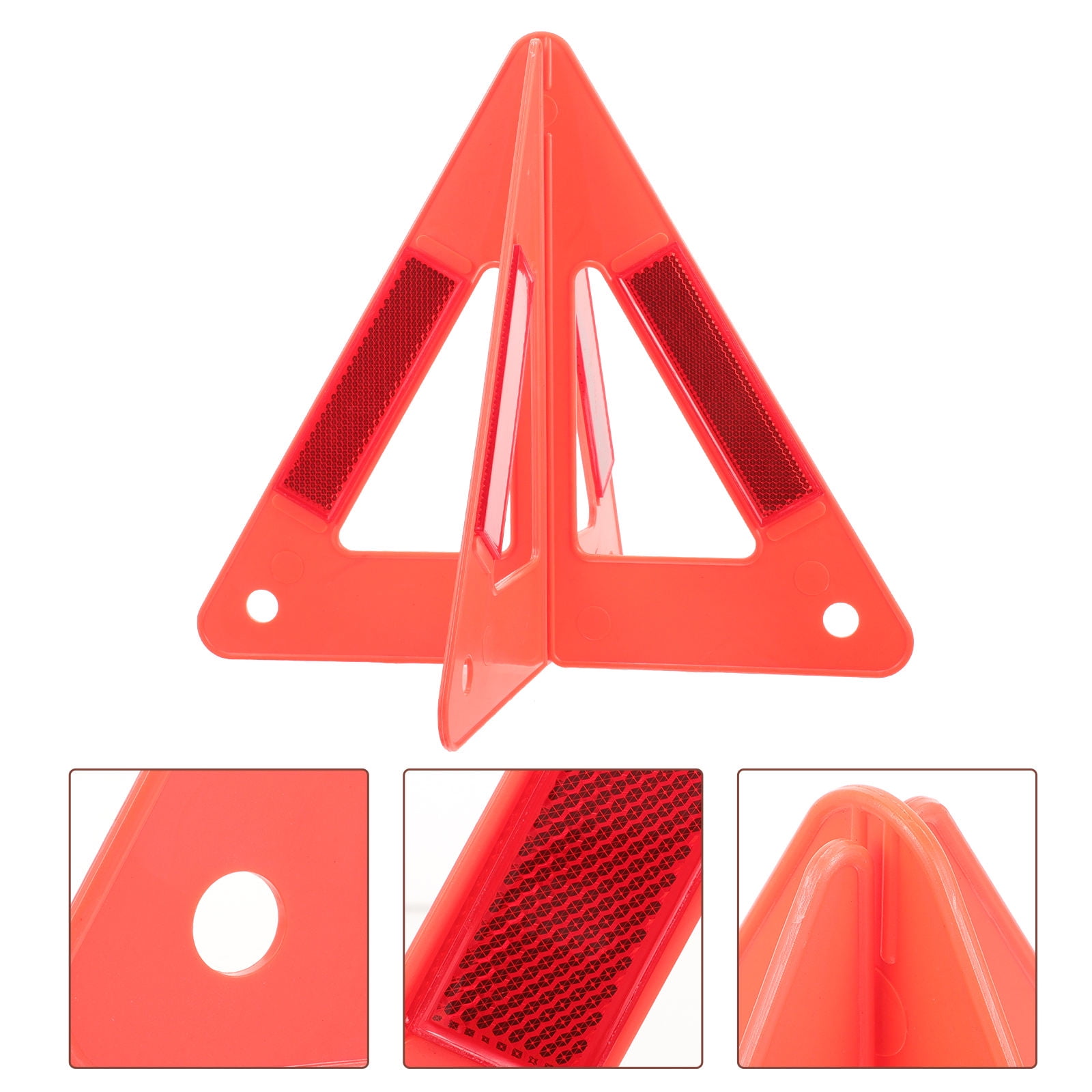 Hemobllo Reflective Traffic Triangle Plastic Kit for Drivers and Work ...