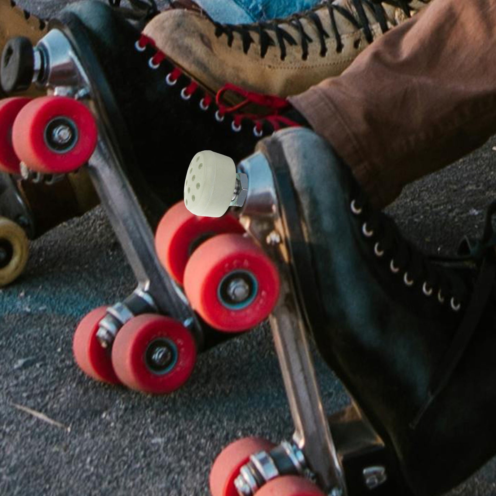 Hemobllo Light Green Roller Skate Toe Stop Plug with Adjustable Wheel ...