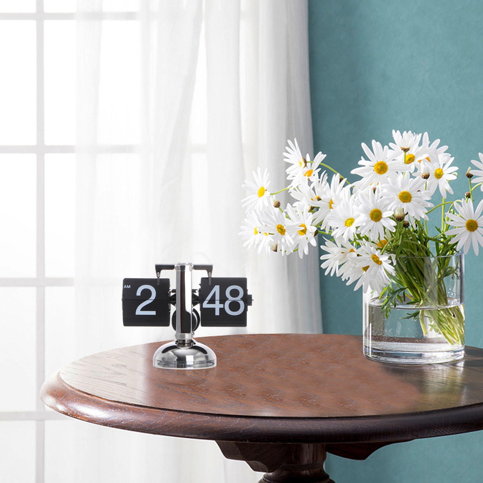 Hemobllo Retro Style Flip Clock Alarm Night Table Digital Minimalist ...