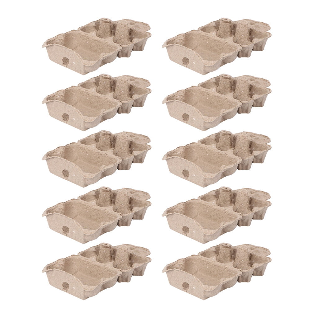 Hemobllo Six Egg Trays Chicken Cups Holder Boxes Cardboard Plate 14 ...