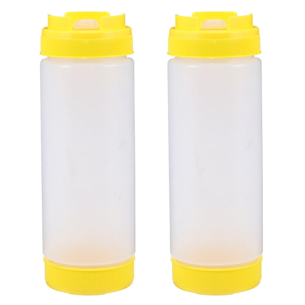 Hemobllo Squeeze Sauce Bottle Yellow Grip Handle Condiment with Cover 6 ...
