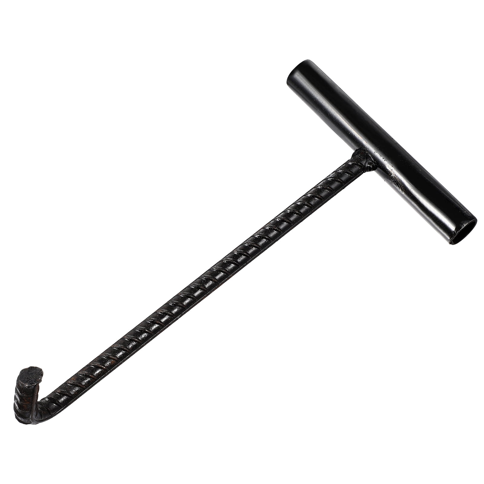 Hemobllo Iron T Hook Tool Heavy Duty Manhole Cover Hooks Black 1Pack 11 ...