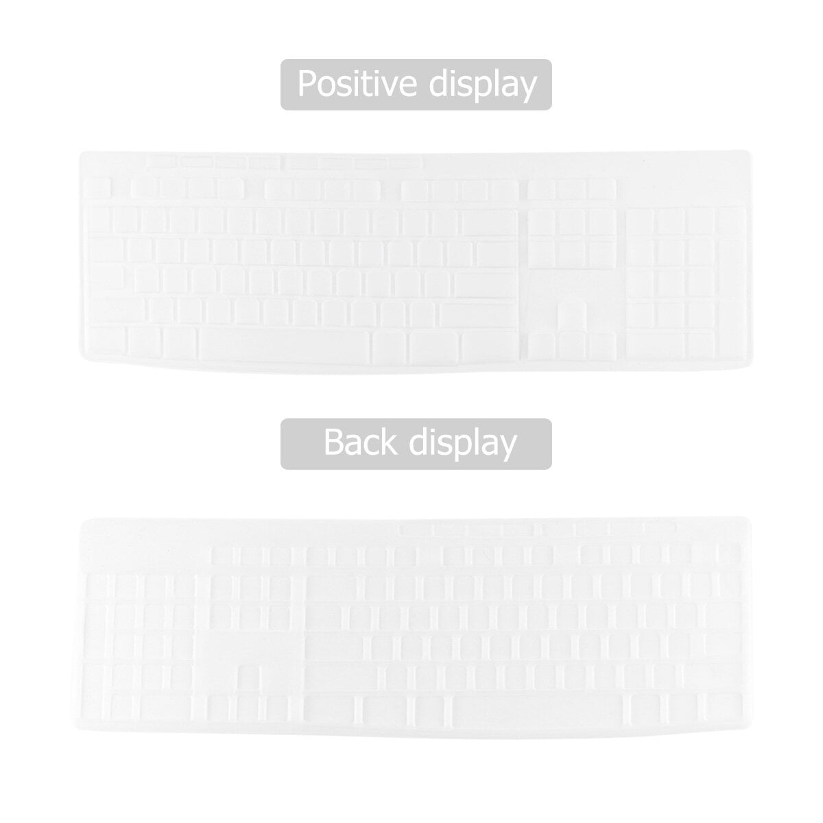 Hemobllo Thin and See Through Design Keyboard Covers for Desktop 1Pcs ...