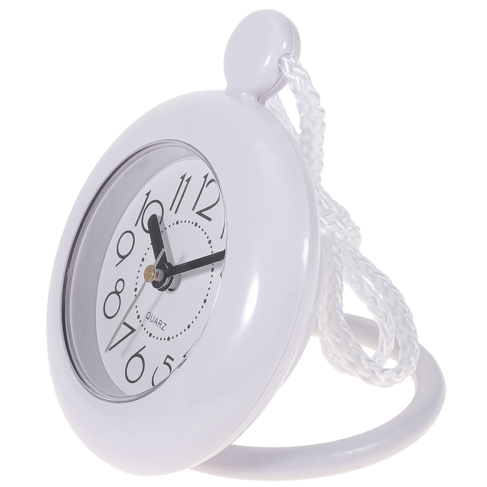 Hemobllo Waterproof Bathroom Clock Batteries White Shower Rope Office ...