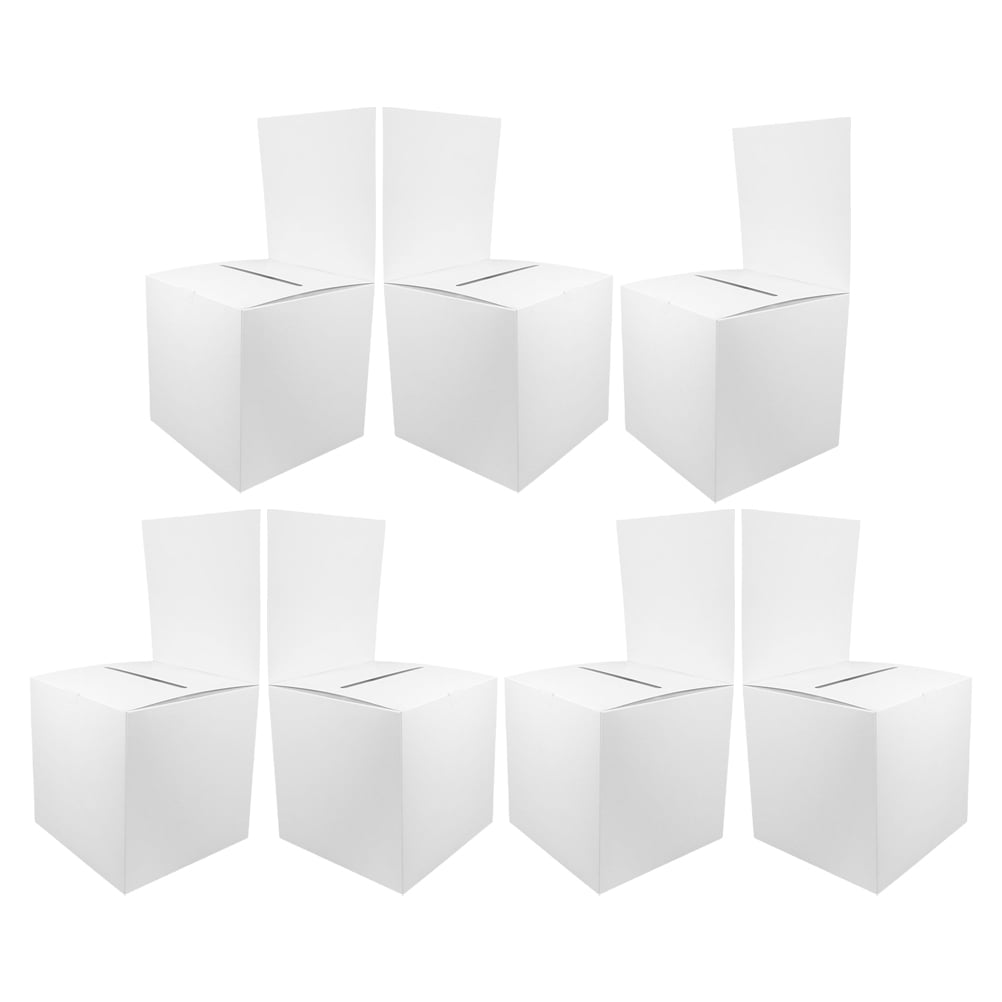 Hemobllo White Cardboard Raffle Box 7Pcs for Ticket Holder and ...