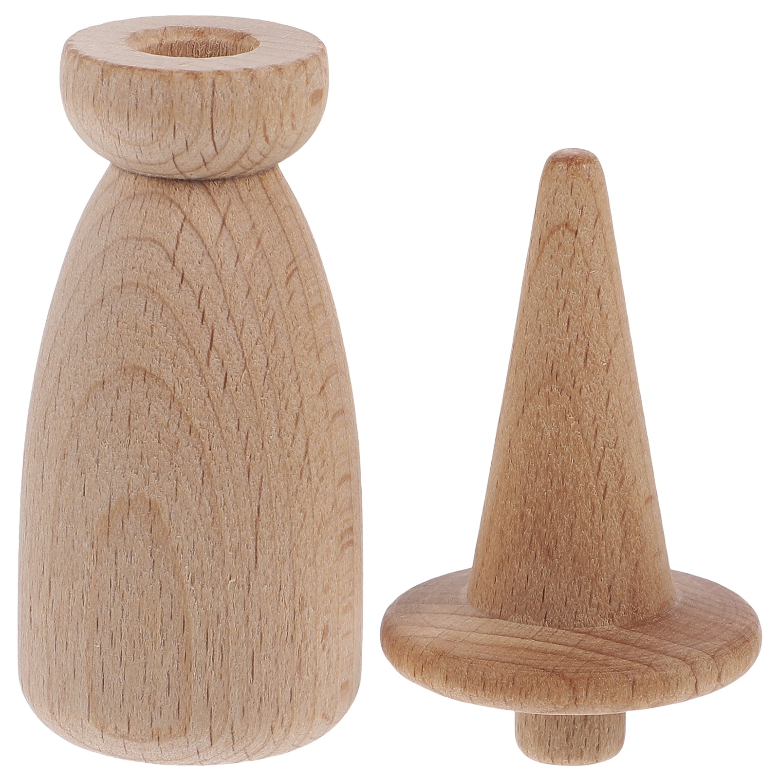 Hemobllo Wooden Figure Wood Peg Doll Pretend Toy Blank Wooden Peg Dolls ...