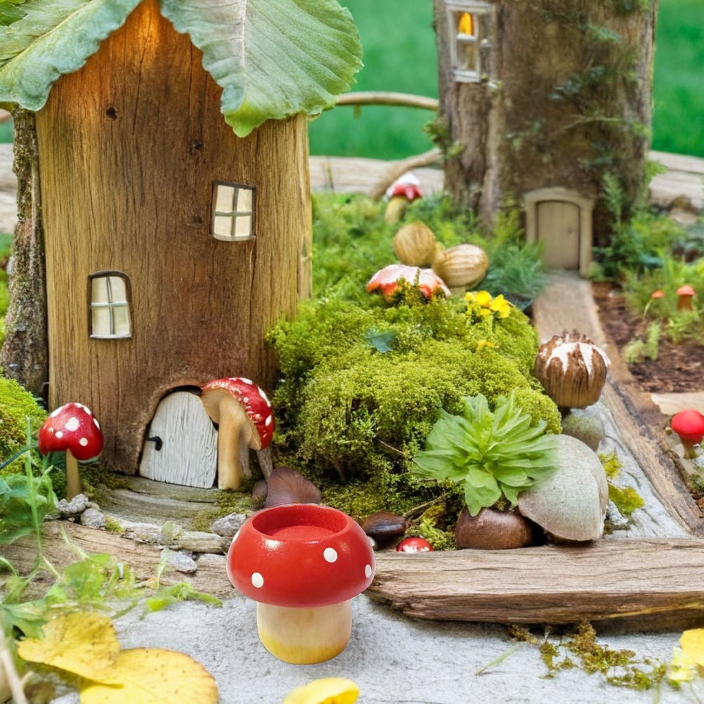 Hemobllo Wooden Red Mushroom Decor for Home Aesthetic with Unique ...