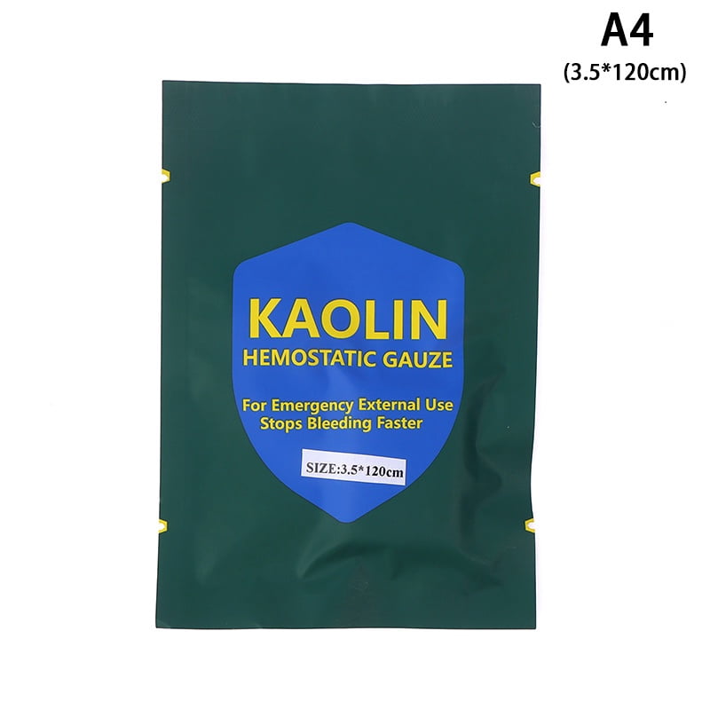 Hemostatic Kaolin Gauze Combat Emergency Trauma Z-Fold Soluble For Ifak ...