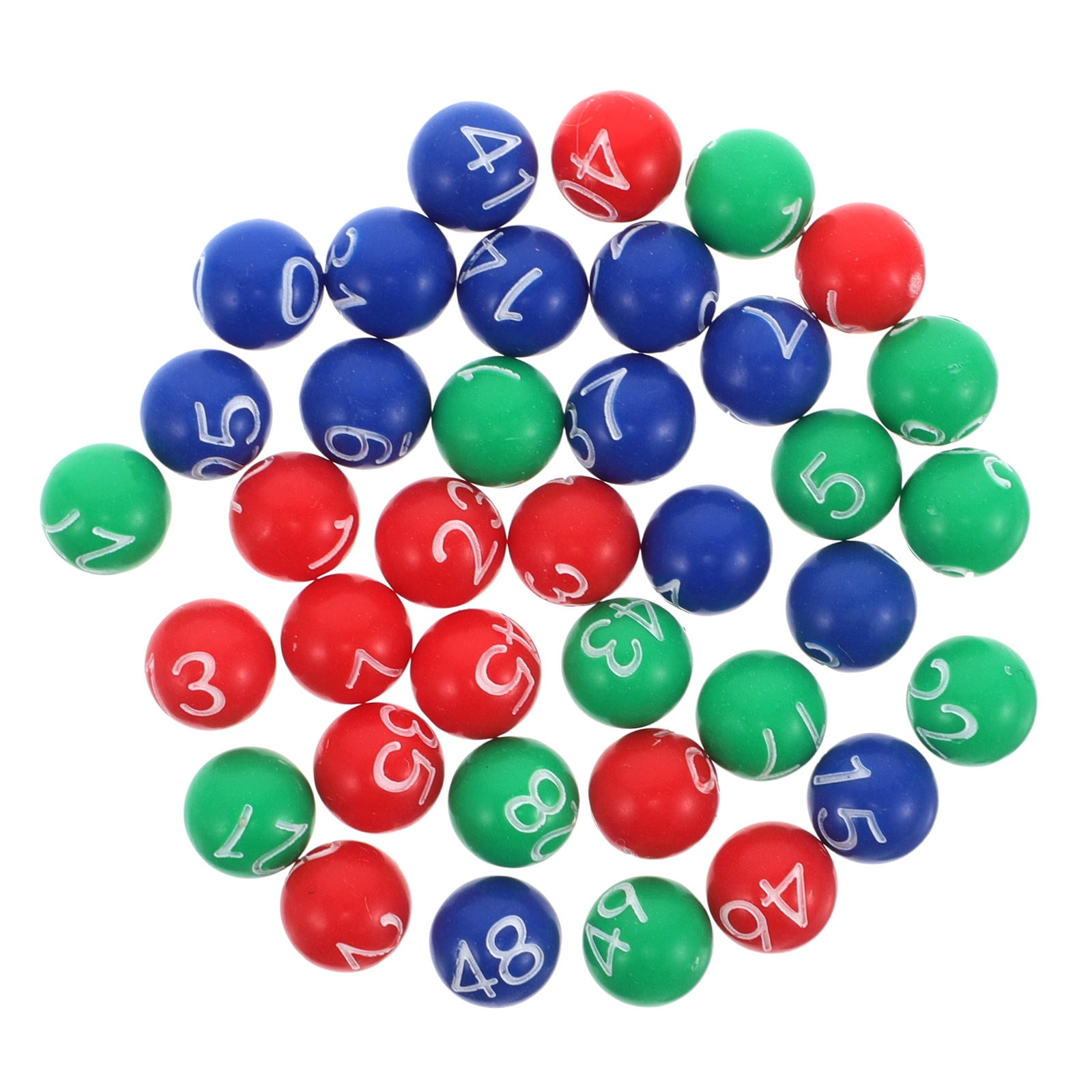 Hemoton 1 Bag Of Plastic Bingo Balls For Raffle Games Colorful Numbered ...