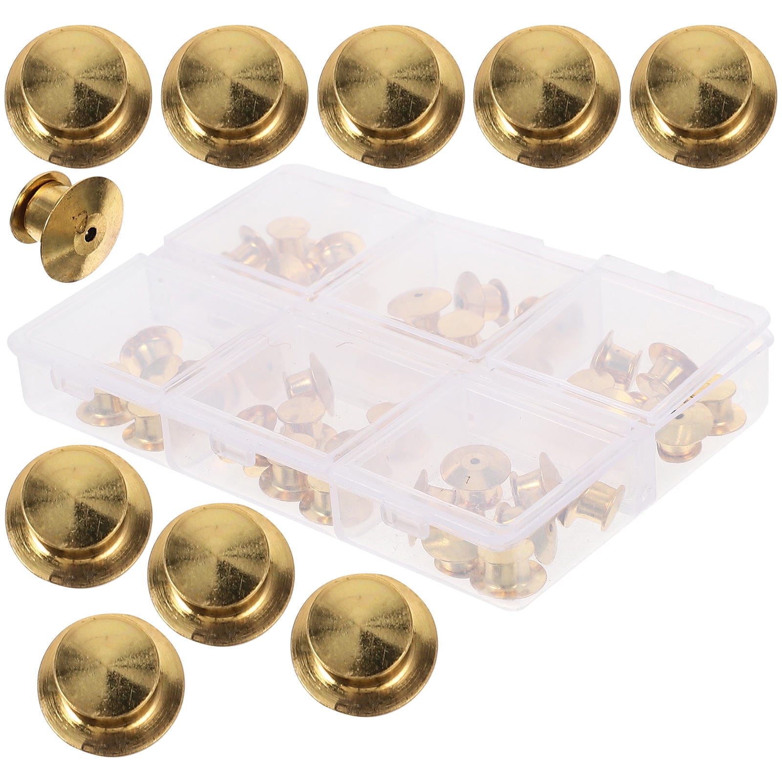 Hytrove Alloy Enamel Lapel Pin Backs 40Pcs 0.4X0.3In - Walmart.com