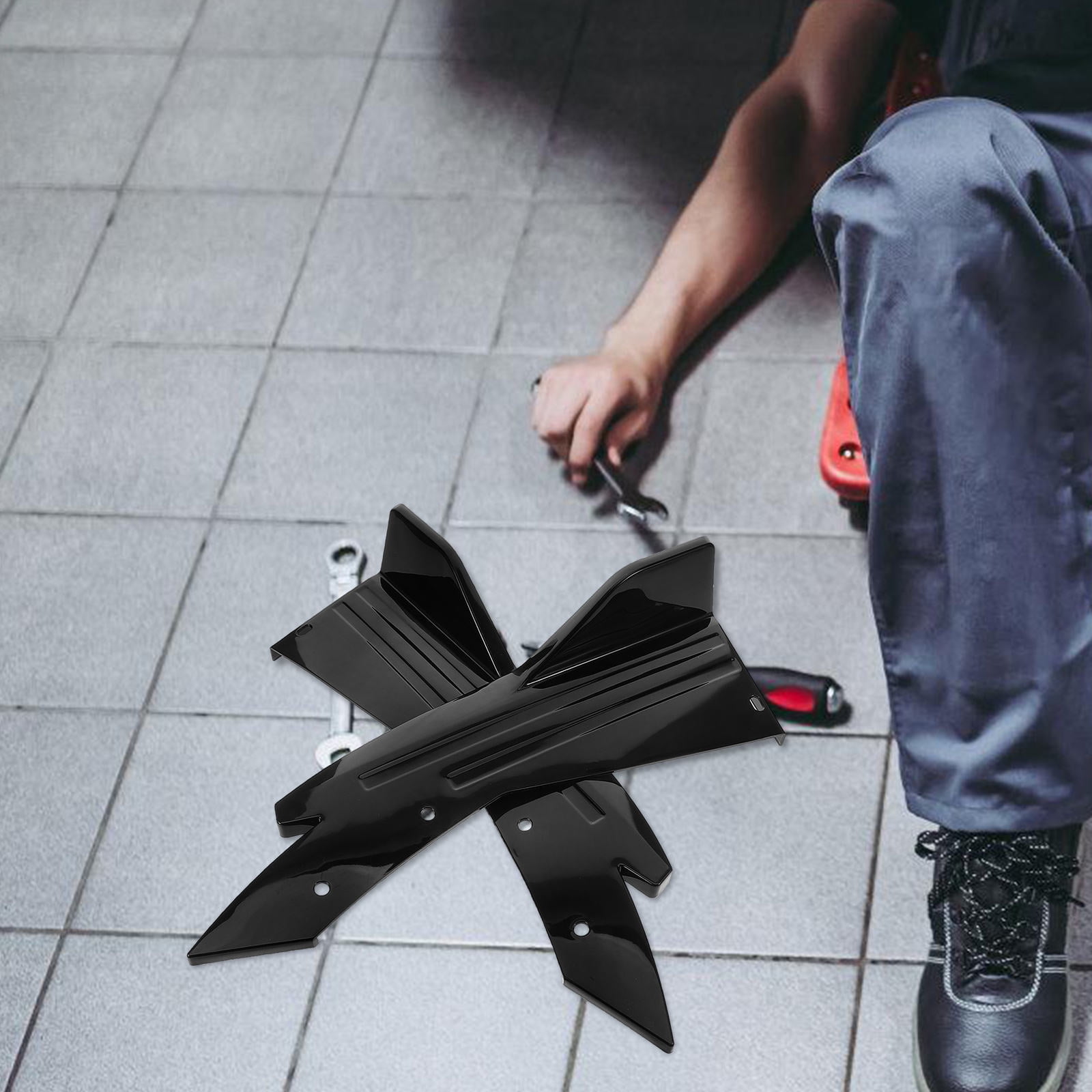 Hemoton 1 Pair Car Rear Bumper Spoiler Car Rear Diffuser Rear Spoiler ...