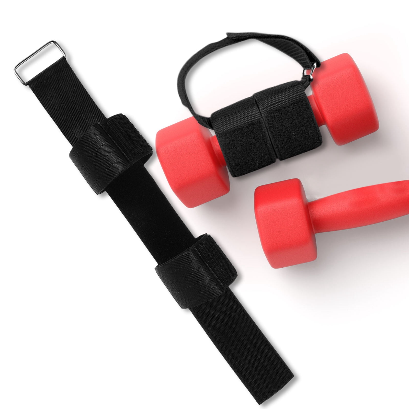 HEMOTON Black Nylon Adjustable Ankle Gym Straps for Workout with ...