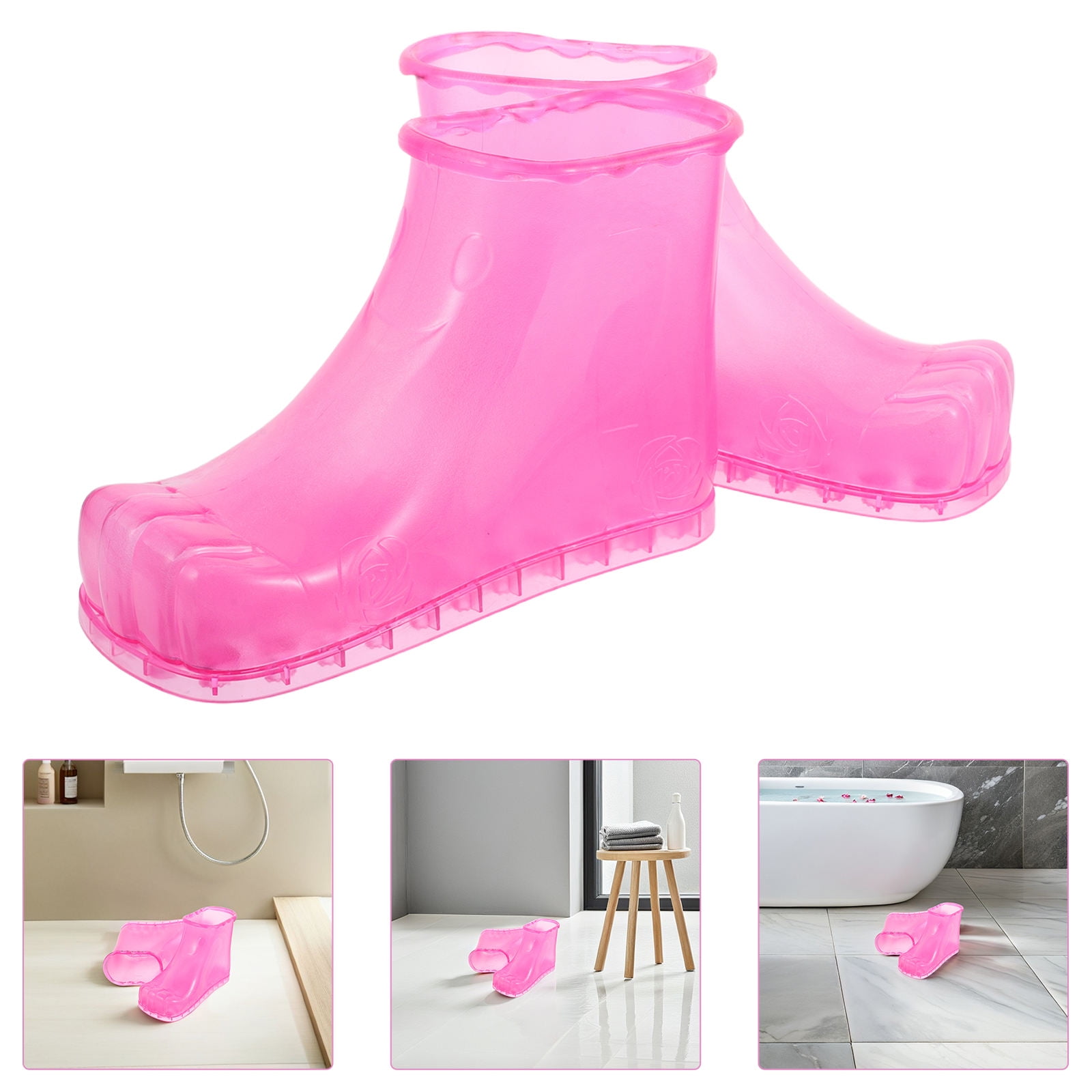 Hemoton 1 Pair Massage Foot Bath Shoes Foot Soaking Bath Basin Portable ...