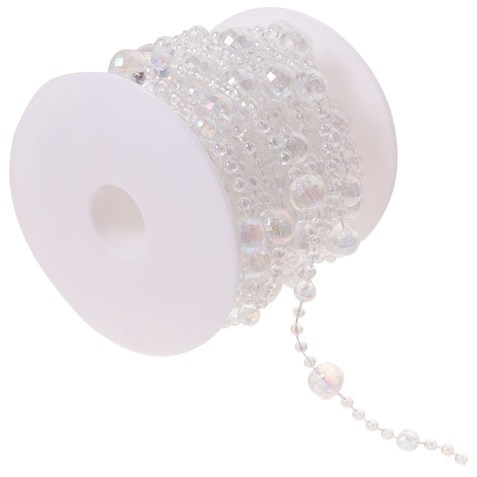 Hemoton 1 Roll Beaded Chain Bead Clothing Bead String Artificial Beads ...
