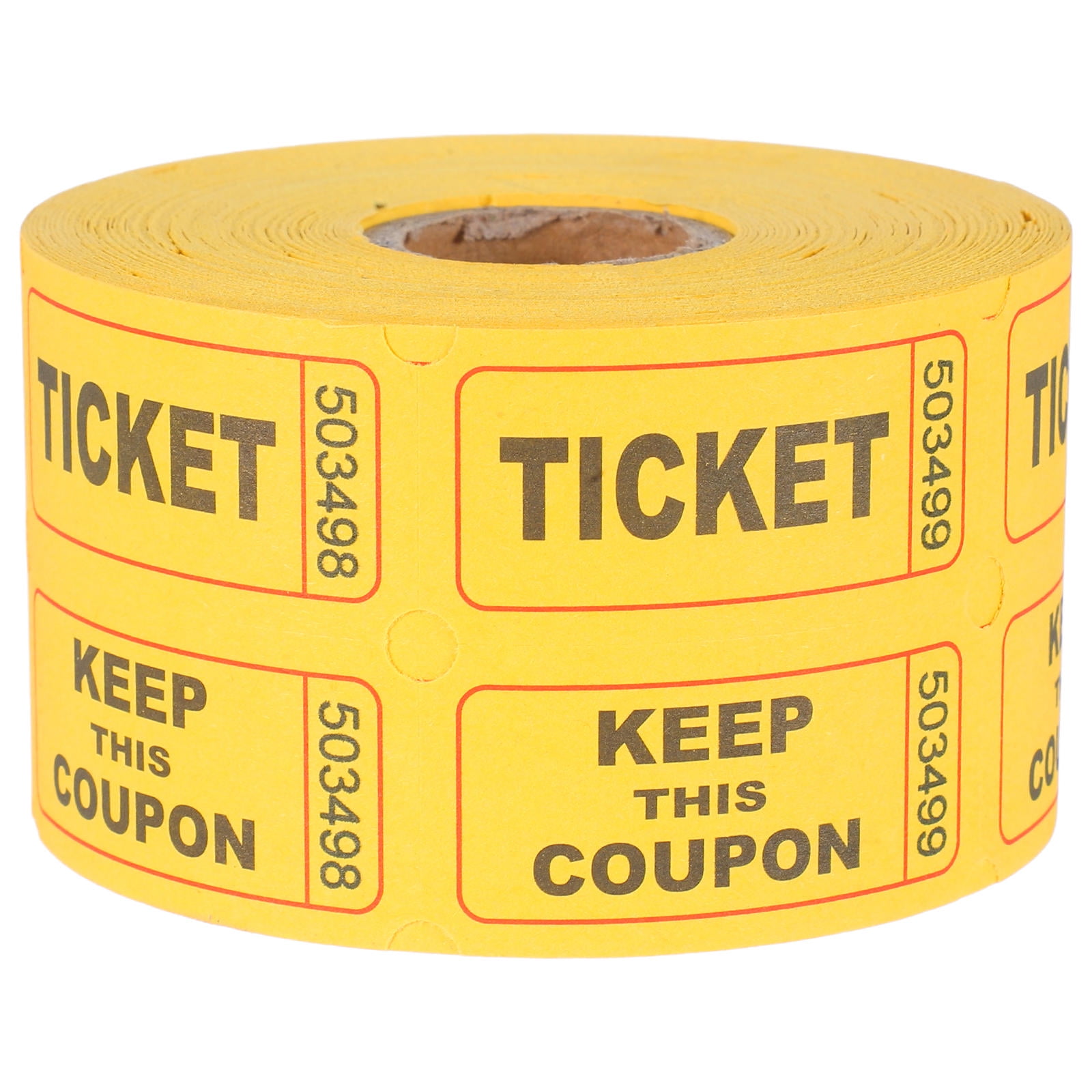 Hemoton 1 Roll Double Roll Raffle Tickets Yellow Raffle Tickets for ...