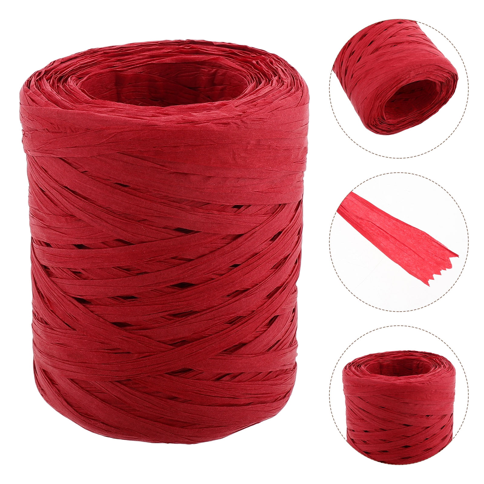 Hemoton Natural Raffia Paper Ribbon Twine, 1 Roll 100m Decorative ...