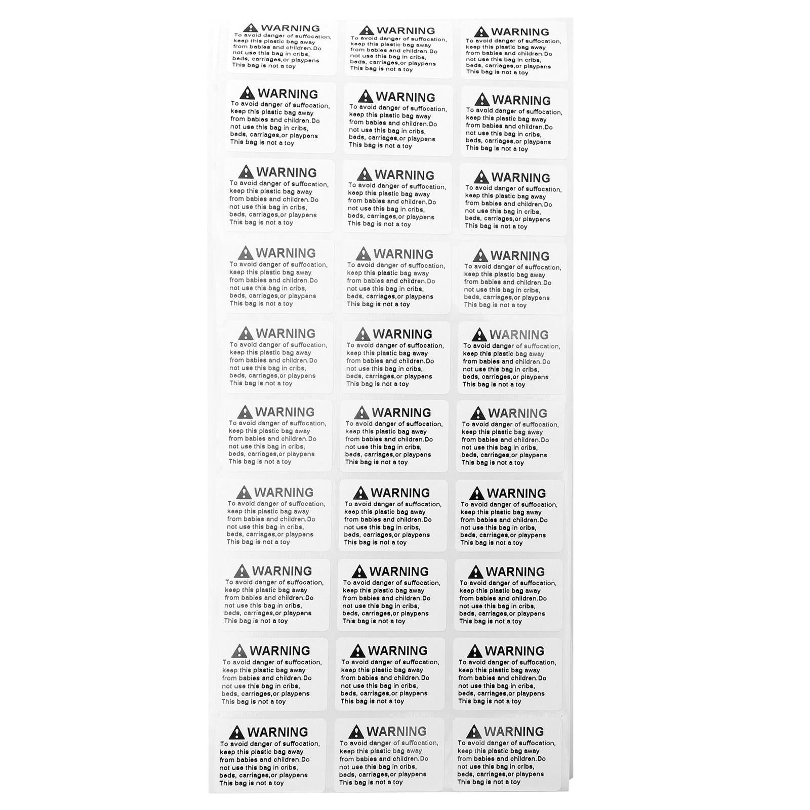 Hemoton 1 Roll Warning Sticker Anti-choke Warning Sticker Choke Warning ...