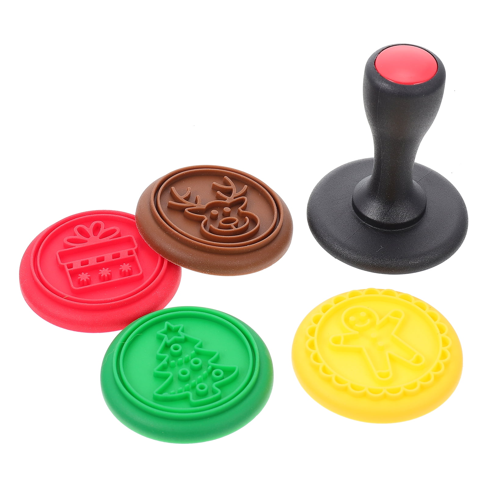 WEAVILUX Cookie Stamp Baking Biscuit Molds Assorted Color 1 Set ...