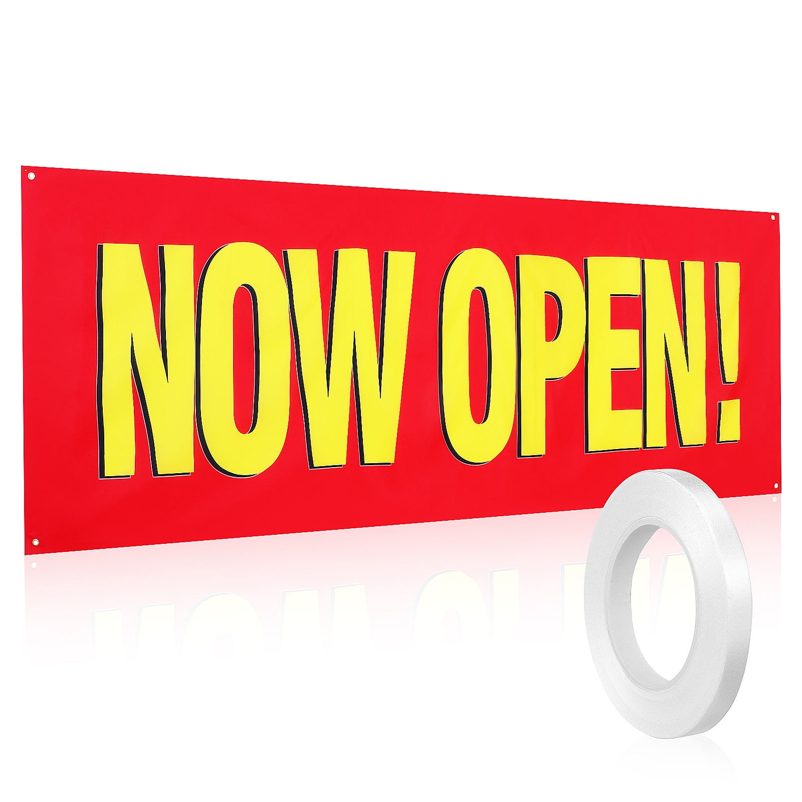 Hemoton 1 Set Banner High Visibility Opening Sign Large Outdoor Hanging ...