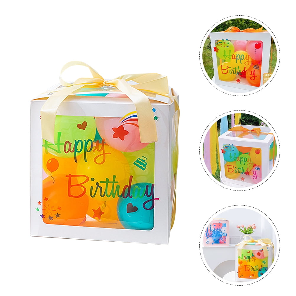 Hemoton 1 Set Birthday Themed Party Balloon Box with Balloons Ornament ...