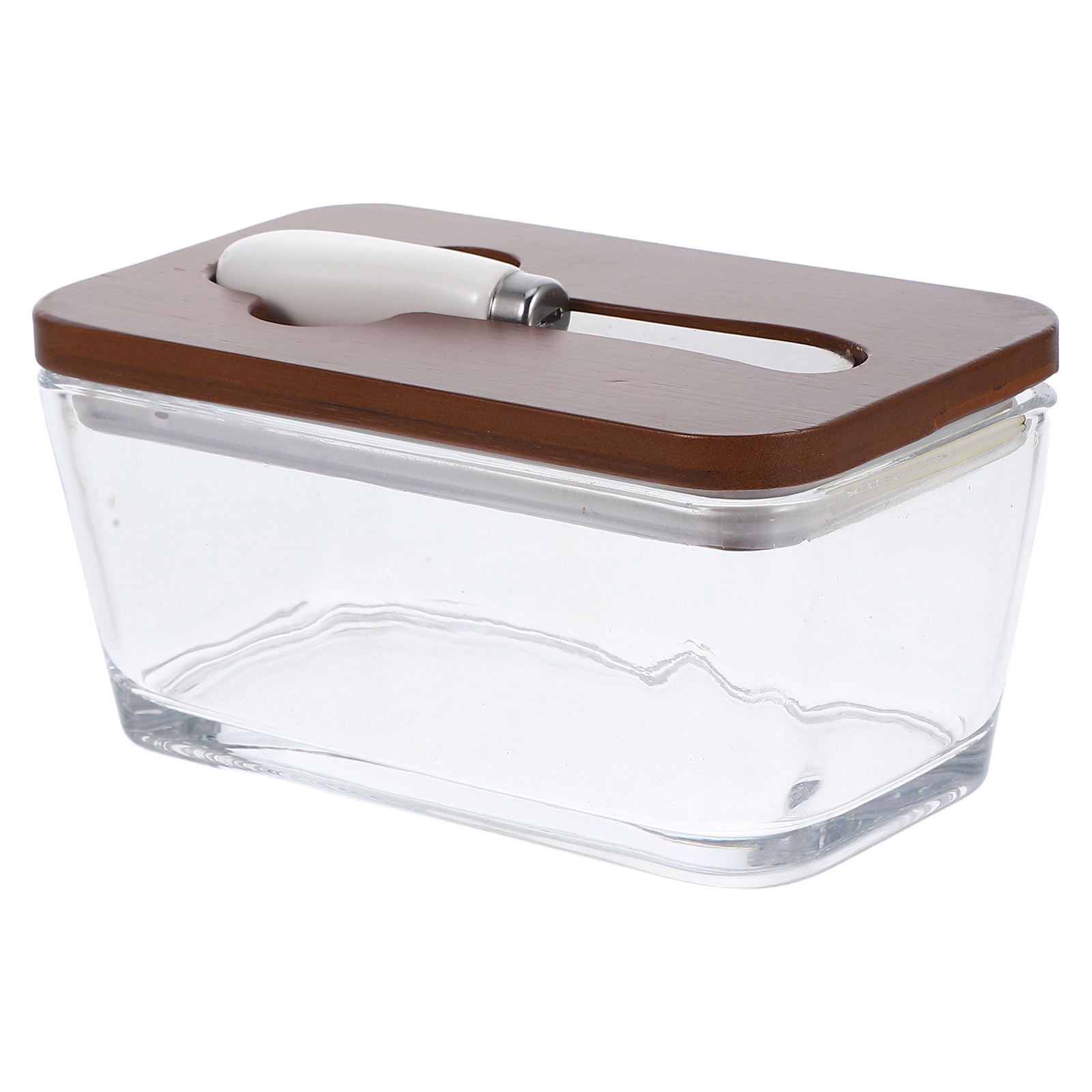Hemoton 1 Set Butter Box with Bamboo Lid and Knife Storage Counter ...
