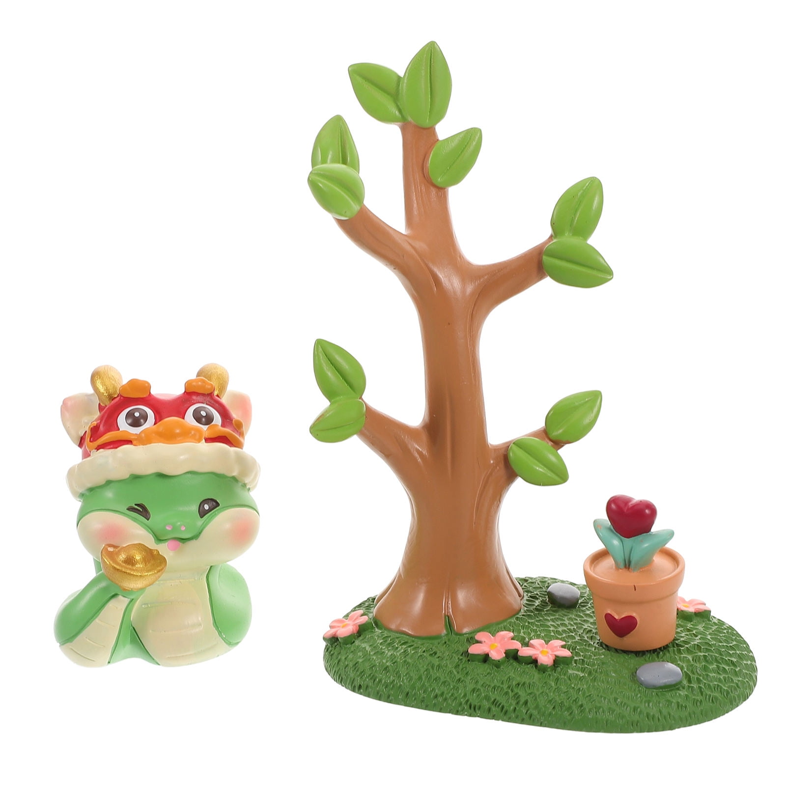 Hemoton 1 Set Cartoon Resin Snake Ornament Miniature Snake Figurines ...