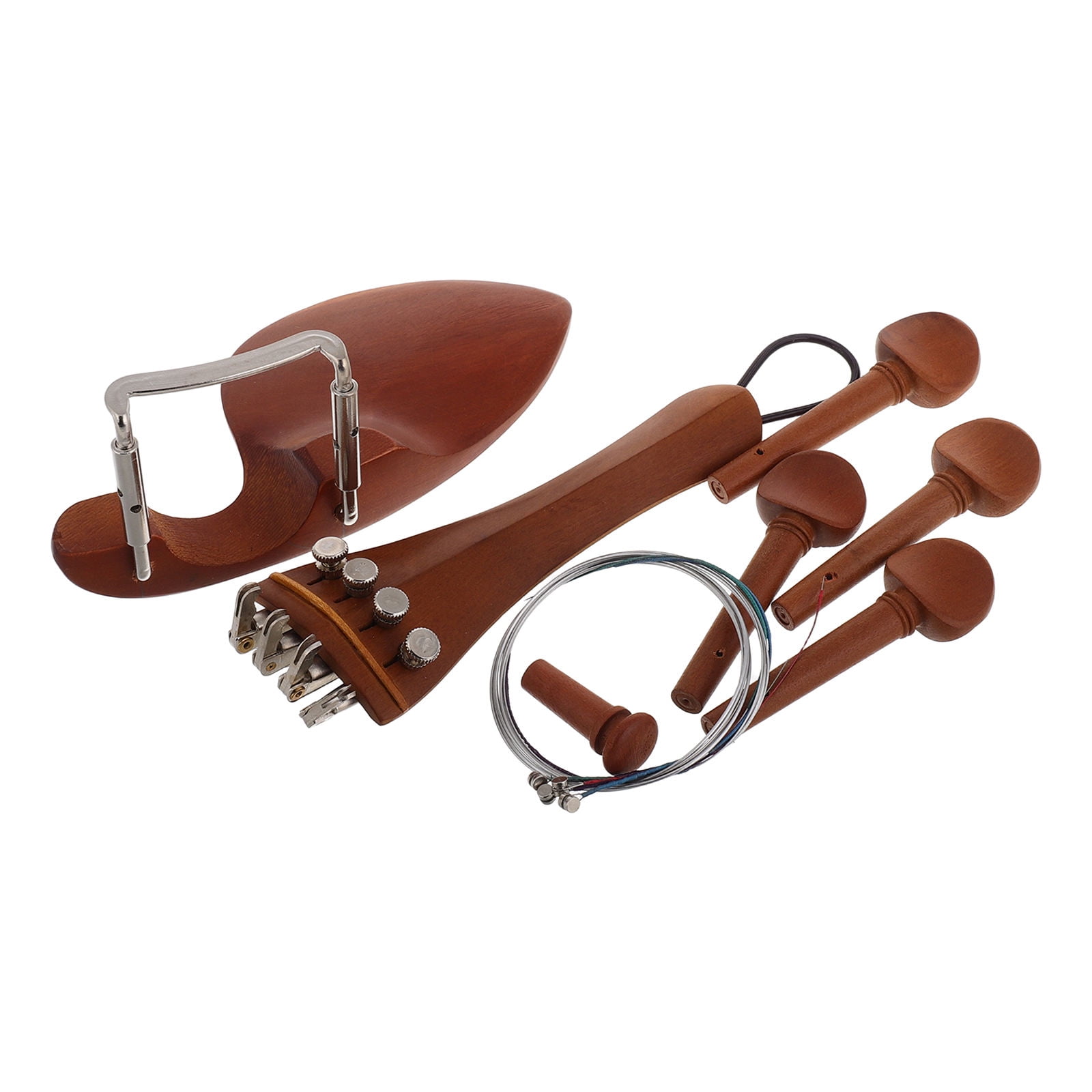 Hemoton 1 Set Complete Violin Wood Parts Kit Violin Tuning Pegs Endpin ...