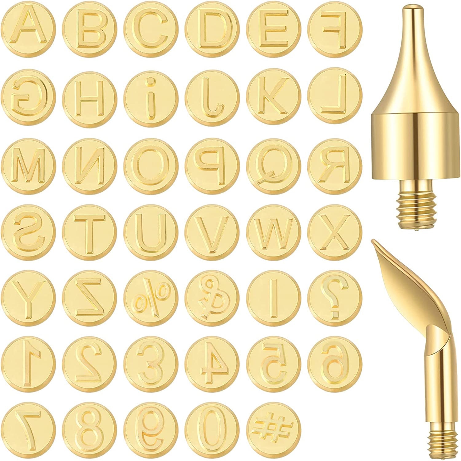 Hemoton 1 Set Diy Wood Burning Kit Letter Number Symbol Tips Pyrography ...