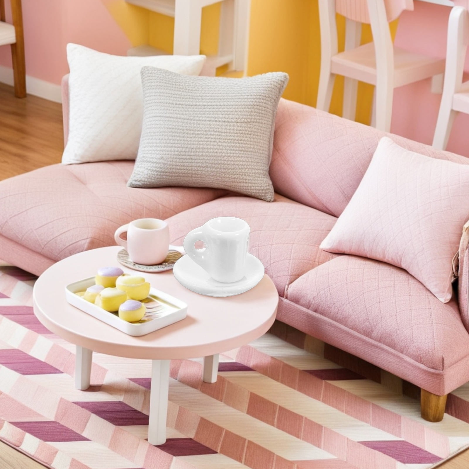 Hemoton 1 Set Dollhouse Dining Accessories 1:12 Mini Porcelain Tea ...