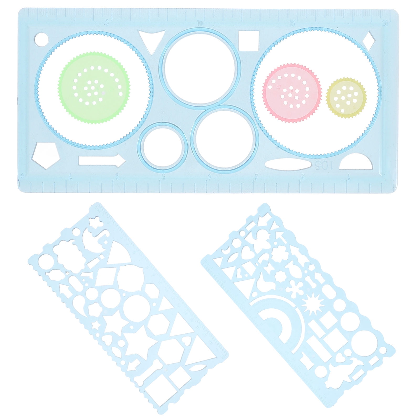 Hemoton 1 Set Drawing Stencils Geometric Drawing Measuring Template ...