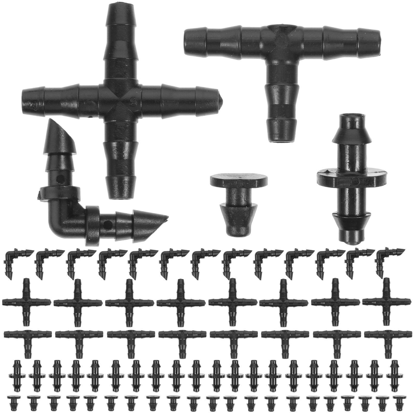 Homoyoyo PVC Hose Barb Fitting Kit for Drip Irrigation and Garden Watering, 1 Set - Walmart.com
