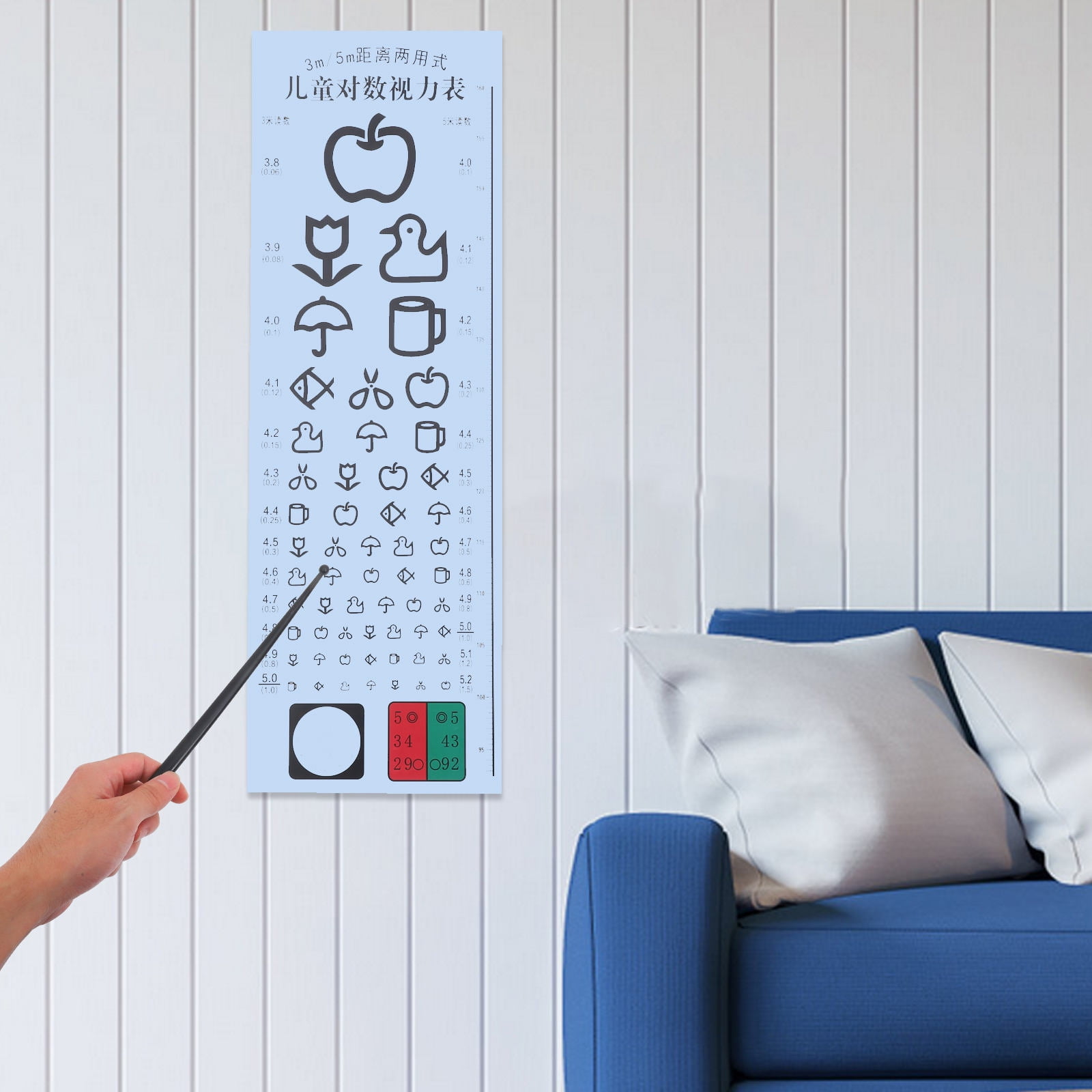 Hemoton 1 Set Examination Chart Eye Chart Wall Chart Home Use Eye Chart ...