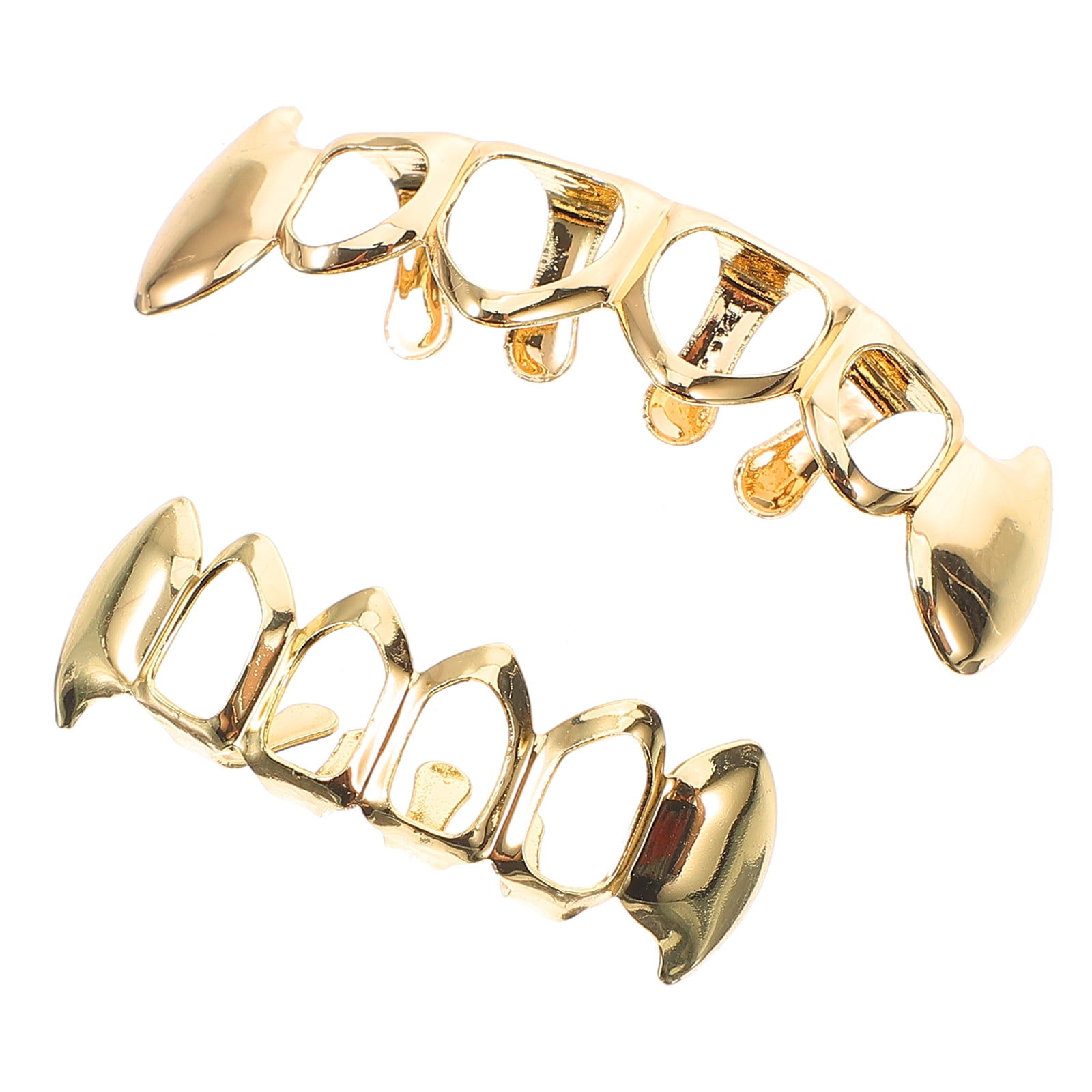 Hemoton 1 Set Gold Grill For Teeth Hip Hop Teeth Grill Metal Teeth ...