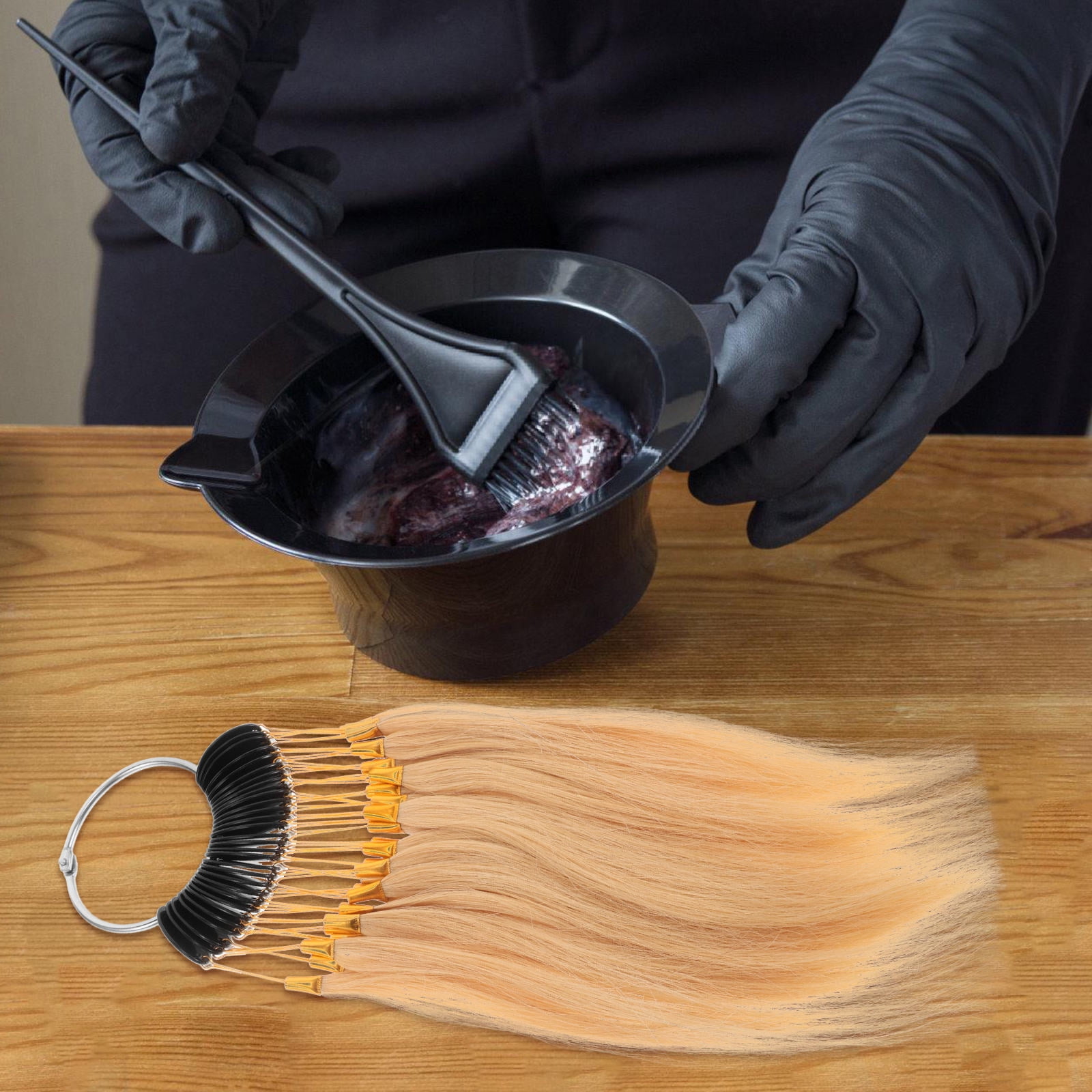 Hemoton 1 Set Hair Color Strands Real Human Hair Samples with Hair ...