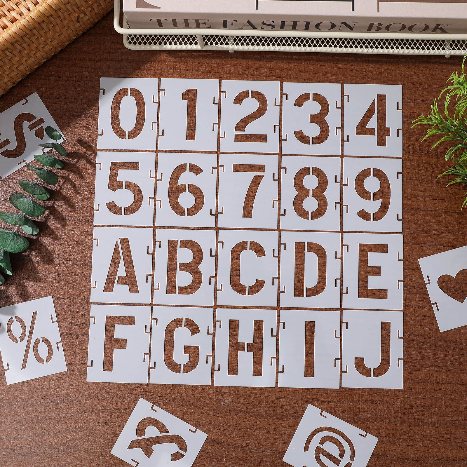 Hemoton Reusable Letter Stencils Set - Alphabet and Number Templates ...