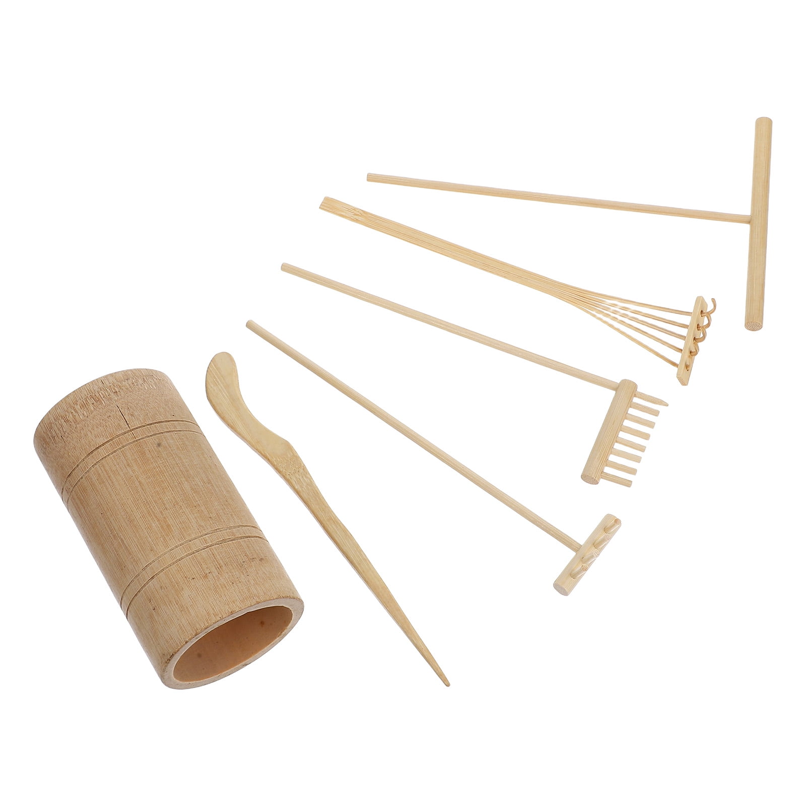 HEMOTON Bamboo Zen Garden Rake Set for Sand Table Decoration with ...