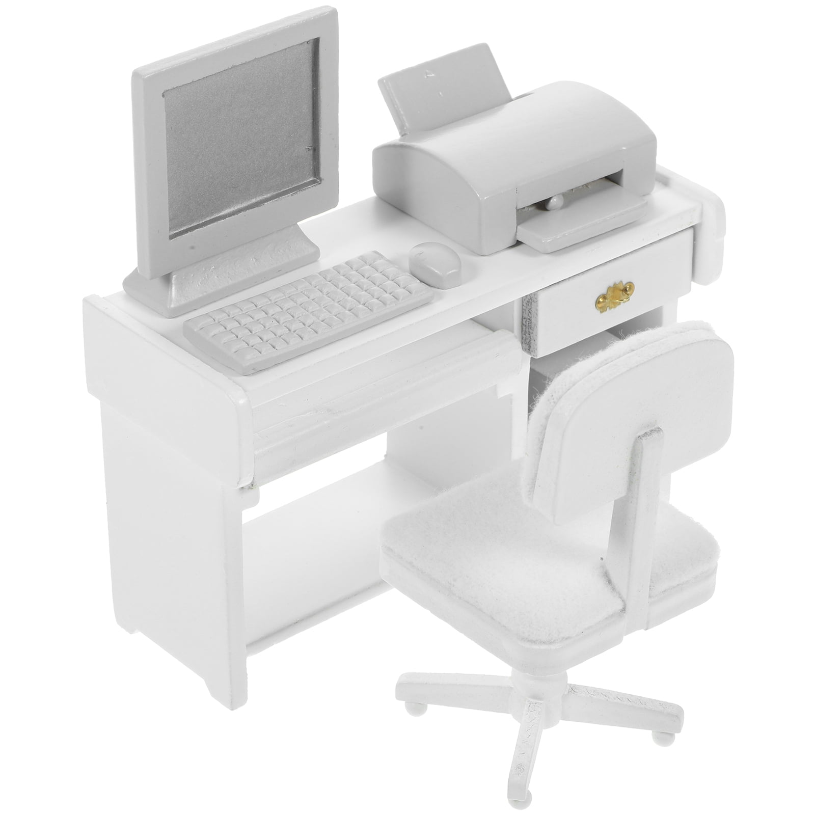Hemoton 1 Set Miniature Computer Tiny House Furniture Mini House Office ...