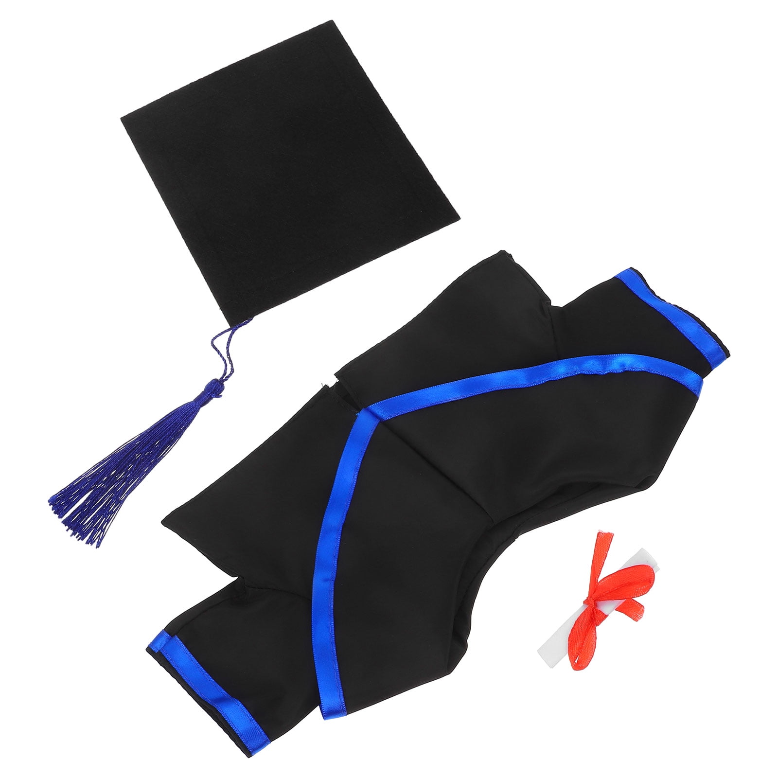 Hemoton Miniature Graduation Gown Set with Doll, Caps, and Diploma - Realistic Graduation ...