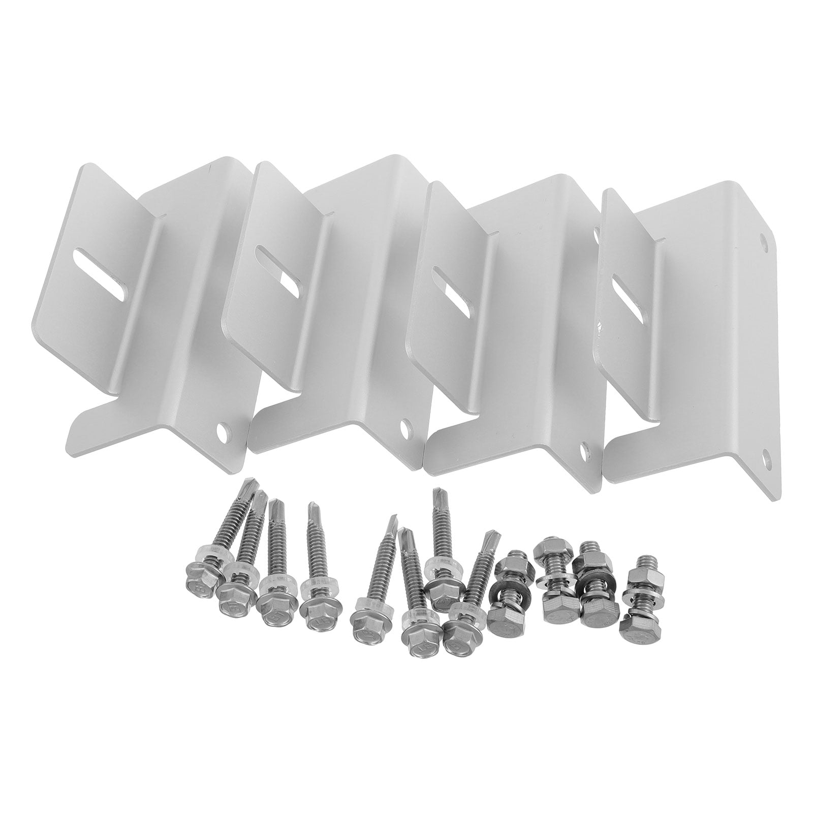 Hemoton 1 Set Of Aluminum Alloy Panel Brackets Solar Panel Roof Mount ...