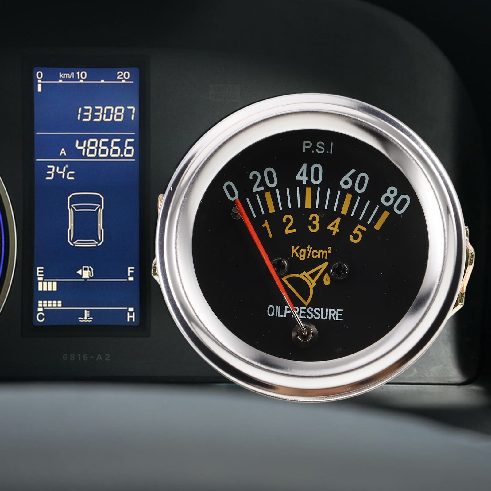 SOPOTUTU 1 Set Automotive Oil Pressure Gauge Accurate Measurement ...