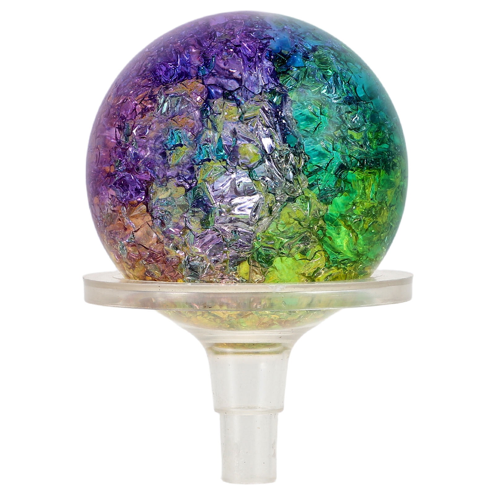 Hemoton 1 Set Of Decorative Ice Cracked Glass Ball Sculpture Multi ...