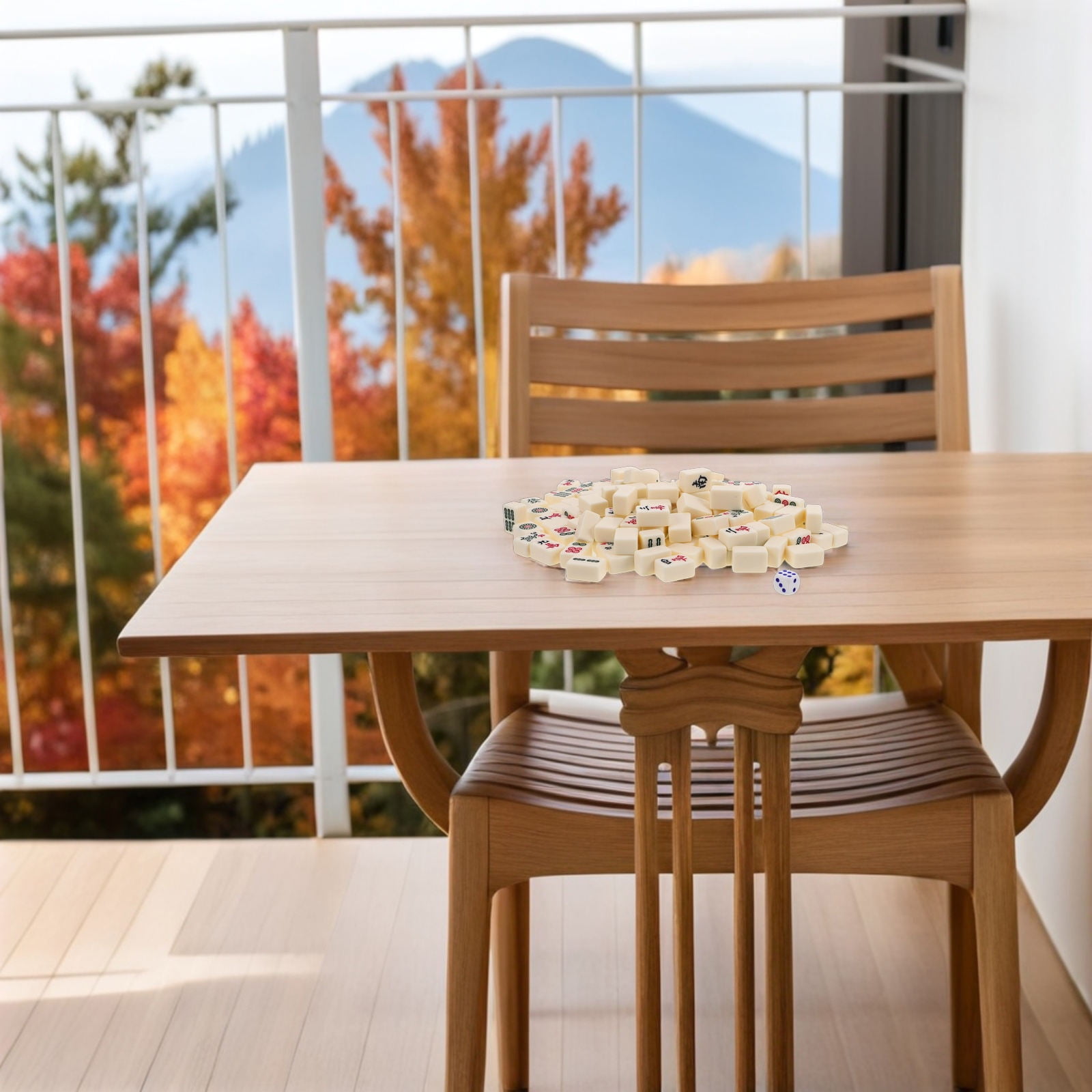 Hemoton 1 Set Of Mini Chinese Mahjong Set Convenient Travel Mahjong ...