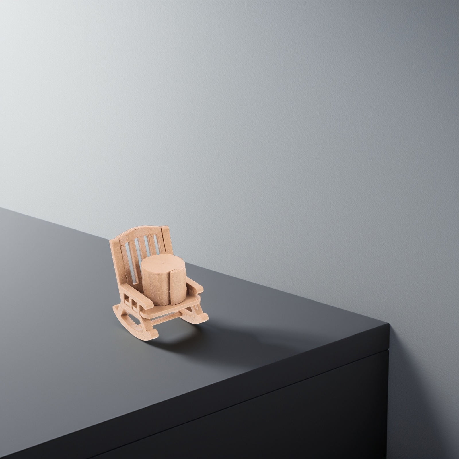 Hemoton 1 Set Of Miniature Rocking Chairs And Table Dollhouse Furniture ...